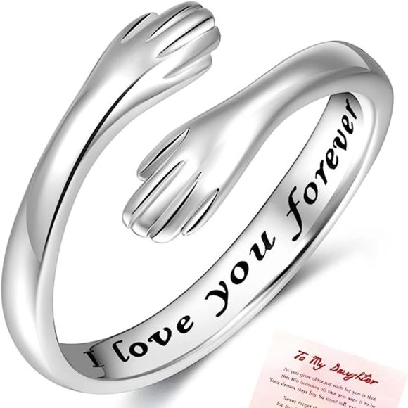 Boutique | Accessories | Women Adjustable Hug Ring For Daughter Hand ...